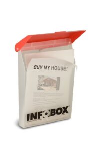 the infobox - outdoor document holder,red and clear