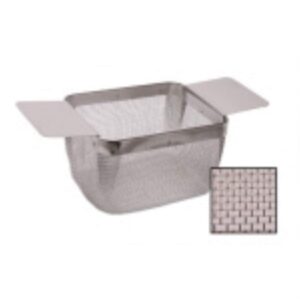 rectangular cleaning basket, fine mesh, 5 by 4 by 3 inches | cln-652.10