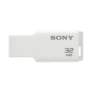 sony 32gb micro vault m-series usb 2.0 flash drive, white (usm32gm/w)