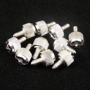 chrome computer case thumbscrews, 6-32 thread (10-pack)