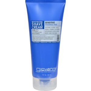 giovanni shave cream no fragrance aloe sensitive skin 7 ounce (pack of 6)