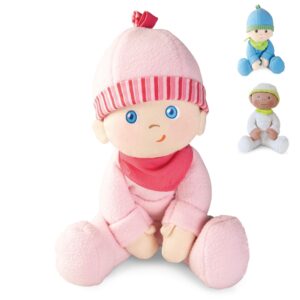 haba doll snug up luisa 8" my first baby doll, machine washable & safe for birth & up, newborn toys