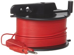 fluke geo cable-reel 50m durable red cable reel for earth ground testing, 50m length