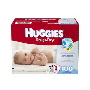 huggies snug & dry diapers, size 1, 100 count