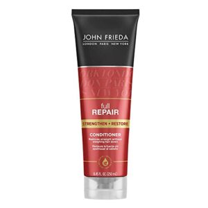 john frieda full repair strengthen and restore conditioner, protects against breakage and split ends, vitamin rich formula, 8.45 ounces, with inca inchi oil and omega-3