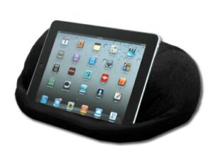 lap pro - stand/tray, universal beanbag lap stand/ for ipad, pro, air, & all tablets, e-readers, books & magazines - bed, couch, travel - adjustable angle; 0 - 89 deg. 1st run sold out in 2 weeks!..