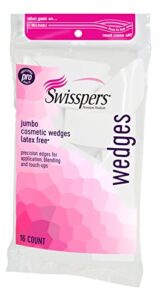 swisspers premium pro cosmetic wedges, latex-free makeup wedge, jumbo size, 16 count bag