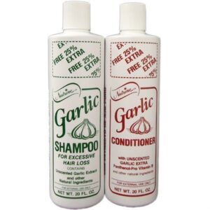 nutrine garlic shampoo + conditioner 20oz combo unscented