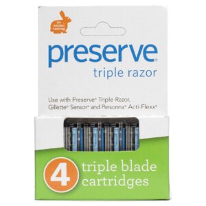 preserve pre-5091p2 triple razor replacement blade44; 4-pack. this multi-pack contains 2 packs.