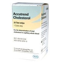 accutrend cholesterol test strips - 25 strips