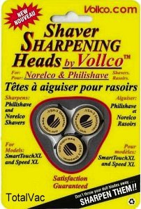 vollco vsh-3 cutter sharpener compatible with philips/norelco shavers using hq-9 replacement heads