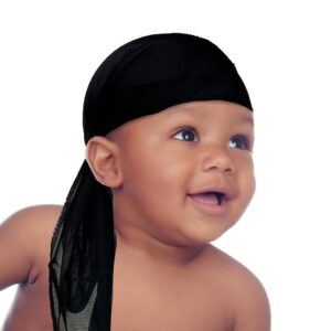 titan satin baby du rag (black)