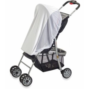 diono stroller sun net, stroller sun shade, universal fit, compatible with all strollers, car seats, baby carriers, white