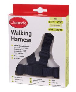 clippasafe walking harness and reins (navy)