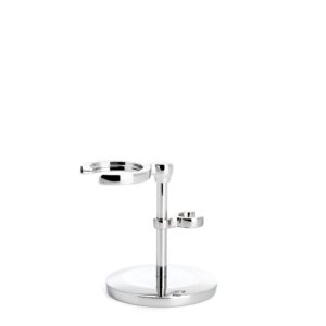 mÜhle chrome stand for traditional & classic series safety razors & shaving brushes | shave accessory | modern design