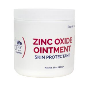 dynarex zinc oxide ointment, soothes, prevents, and relieves diaper rash, chaffed skin, and irritation, white, 1 count - 15 oz. jar of ointment