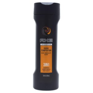 axe dark temptation 3 in 1 shampoo, conditioner and body wash, dark temptation 12 oz (pack of 2)