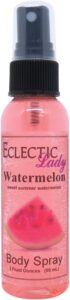 watermelon body spray, body mist for women with clean, light & gentle fragrance, long lasting perfume with comforting scent for men & women, cologne with soft, subtle aroma for daily use