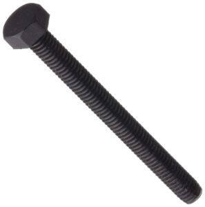 nylon 6/6 hex bolt, plain finish, black, hex head, external hex drive, 6mm length, fully threaded, m2-0.4 metric coarse threads, made in us (pack of 100)