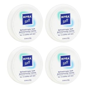 nivea soft, refreshingly soft moisturizing creme, .84 oz. (4 pack value bundle)