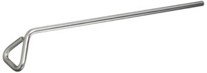 heathrow scientific hs86655 stainless steel large bacterial cell spreader, 33mm bar width, 8" handle length,