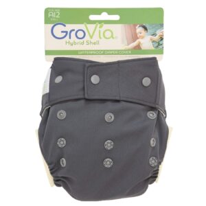 grovia reusable hybrid baby cloth diaper snap shell (cloud)