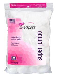 swisspers cotton balls jumbo plus size, 70 count