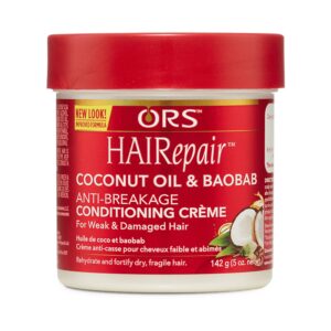 ors hairepair coconut oil and baobab anti-breakage conditioning creme, 142 g