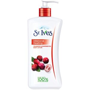 st. ives intensive healing body lotion, cranberry and grapeseed oil 21 oz