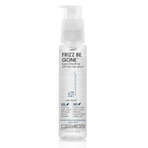 giovanni eco chic frizz be gone - super smoothing anti-frizz hair serum, adds shine, seals in color, infused with natural botanical ingredients, salon quality, no parabens - 2.75 fl oz (1 pack)