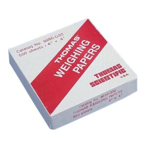 thomas 20605630 weigh paper, 4" length x 4" width (box of 500)