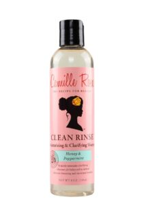 camille rose clean rinse shampoo, with honey and peppermint to moisturize and clarify, for all hair types, 8 oz