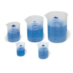 learning resources graduated beakers, science classroom accessories, liquid measurement concepts, 50 ml, 100 ml, 250 ml, 500 ml, and 1 liter, set of 5, ages 6+