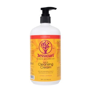 jessicurl, hair cleansing cream, citrus lavender, 32 fl oz. moisturizing shampoo for curly hair, sulfate free shampoo for dry hair