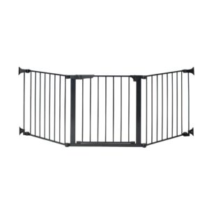 kidco - custom fit auto closing configuregate baby gate with with 30 inch door section, baby fence, safety gate (black)