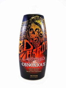 ed hardy obnoxious extreme bronzer tingle tanning lotion, 10 oz.