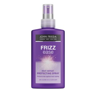 john frieda frizz ease heat defeat protecting spray for heat styling wavy, curly and frizzy hair, 150 ml