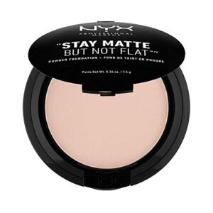 nyx professional makeup stay matte but not flat powder foundation, creamy natural