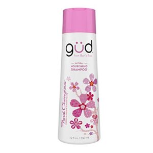 gud floral cherrynova natural nourishing shampoo, 12 fluid ounces