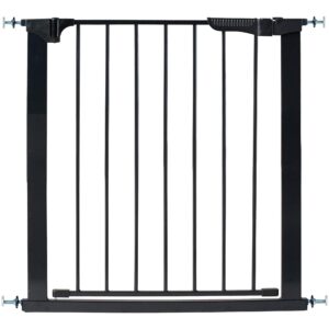 kidco gateway baby pressure gate - no tools or wall cups required - auto close magnet-lock & stay open safety gate - g1101, black