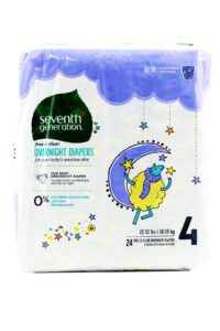 seventh generation overnight diapers - size 4 - 24 ct