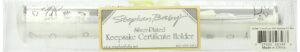 stephan baby keepsake gifts - engraved baby baptismal certificate holder, personalize-able, 9.5-inch, silver plated