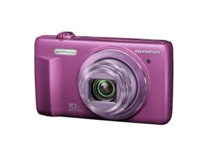 om system olympus vr-340 16mp digital camera with 10x optical zoom (purple) (old model)