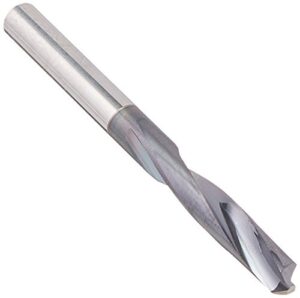 kodiak cutting tools kct217468 usa made solid carbide drill bit, altin coated, stub length, 2 flute, 3/16" diameter, 7/8" length of cut, 2" overall length