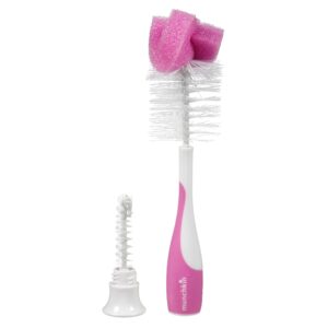 munchkin bottle & nipple brush, pink