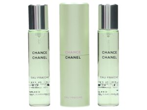 chanel chance eau fraiche eau de toilette purse spray for women 3 x 0.7, 2.1 fl oz