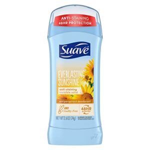 suave deodorant antiperspirant & deodorant stick 48-hour odor and wetness protection everlasting sunshine deodorant for women 2.6 oz