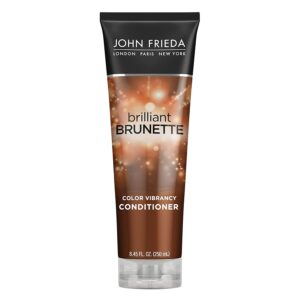 john frieda collection brilliant brunette shine release moisturizing conditioner with enriching technology for all shades 8.45 oz. (1 bottle)