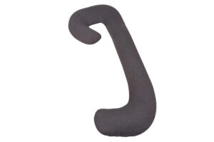 snoogle chic jersey - snoogle total body pregnancy pillow jersey knit easy on-off zippered cover - charcoal