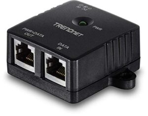 trendnet gigabit power over ethernet injector, tpe-113gi (version 3.0r), full duplex gigabit speeds, connect devices up to 100m (328 ft), wall mount, connect network devices up to 100m (328 ft.)